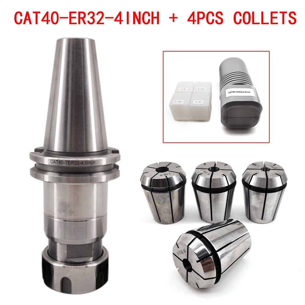CAT40 ER32 Floating Tap/Tapping Holder w/ 4PCS ER32 Tap Collets For CNC ...