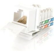 C2G Cat6 RJ45 UTP Keystone Jack - White - Walmart.com