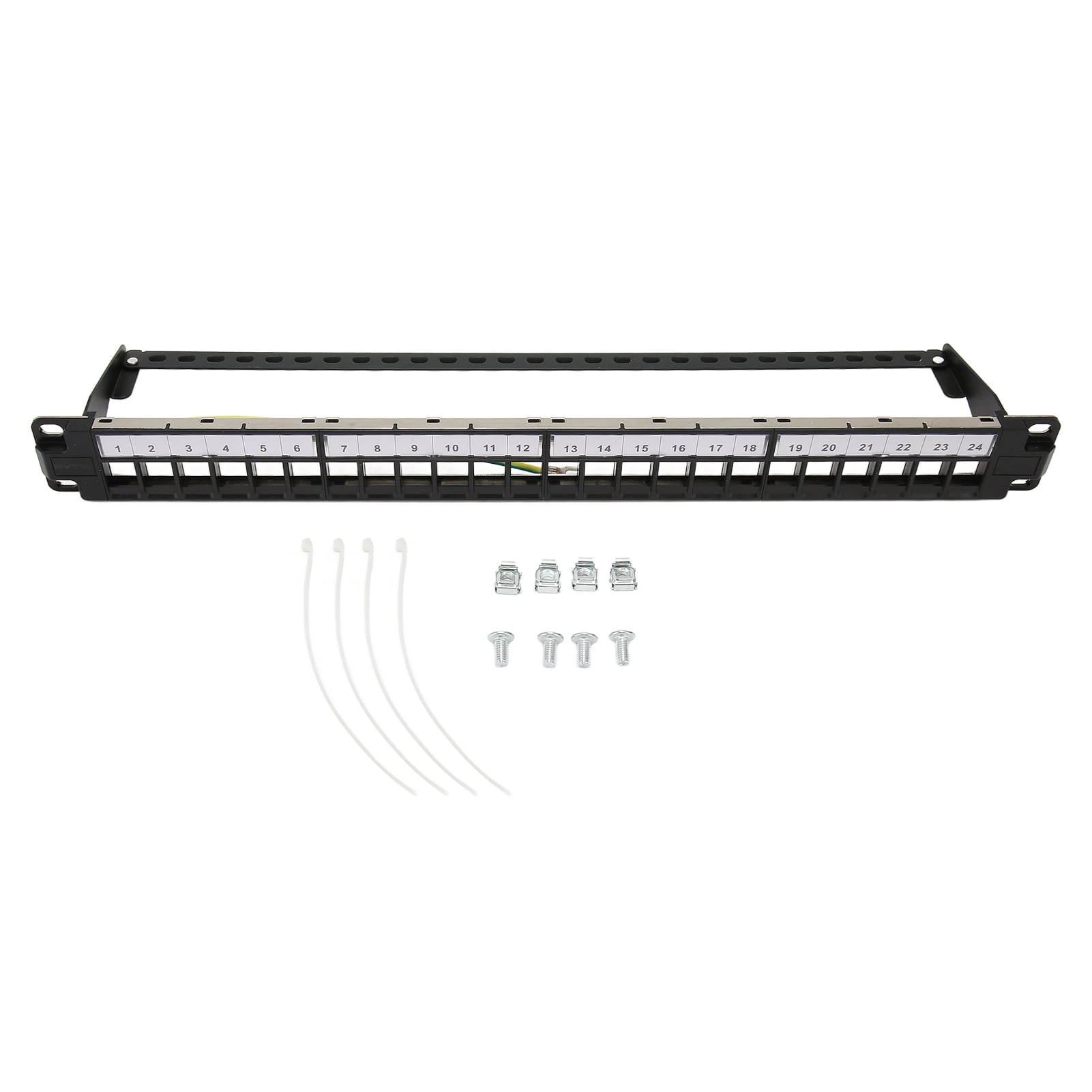 CAT5e Patch Panel 24 Ports Anti Interference Stable Polished Metal CAT6 ...