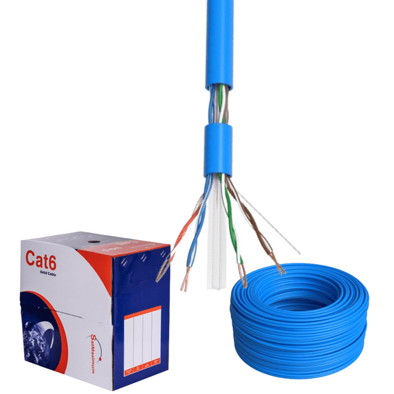 CAT6 1000FT Cable CCA UTP Unshielded Solid 23AWG Ethernet LAN Network ...