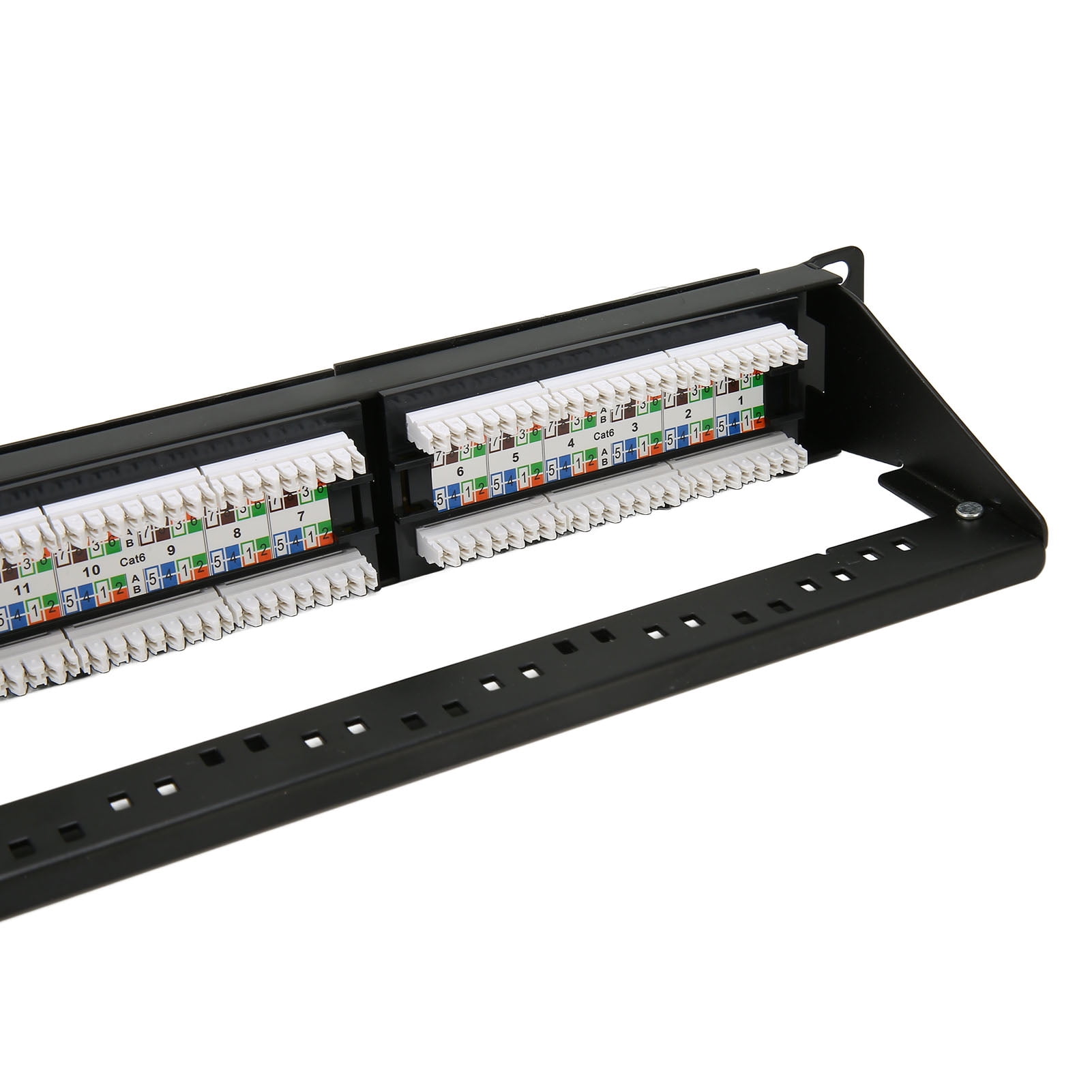 CAT6 24 Ports Network Patch Panel Supports 10G Ethernet RJ45 Network ...