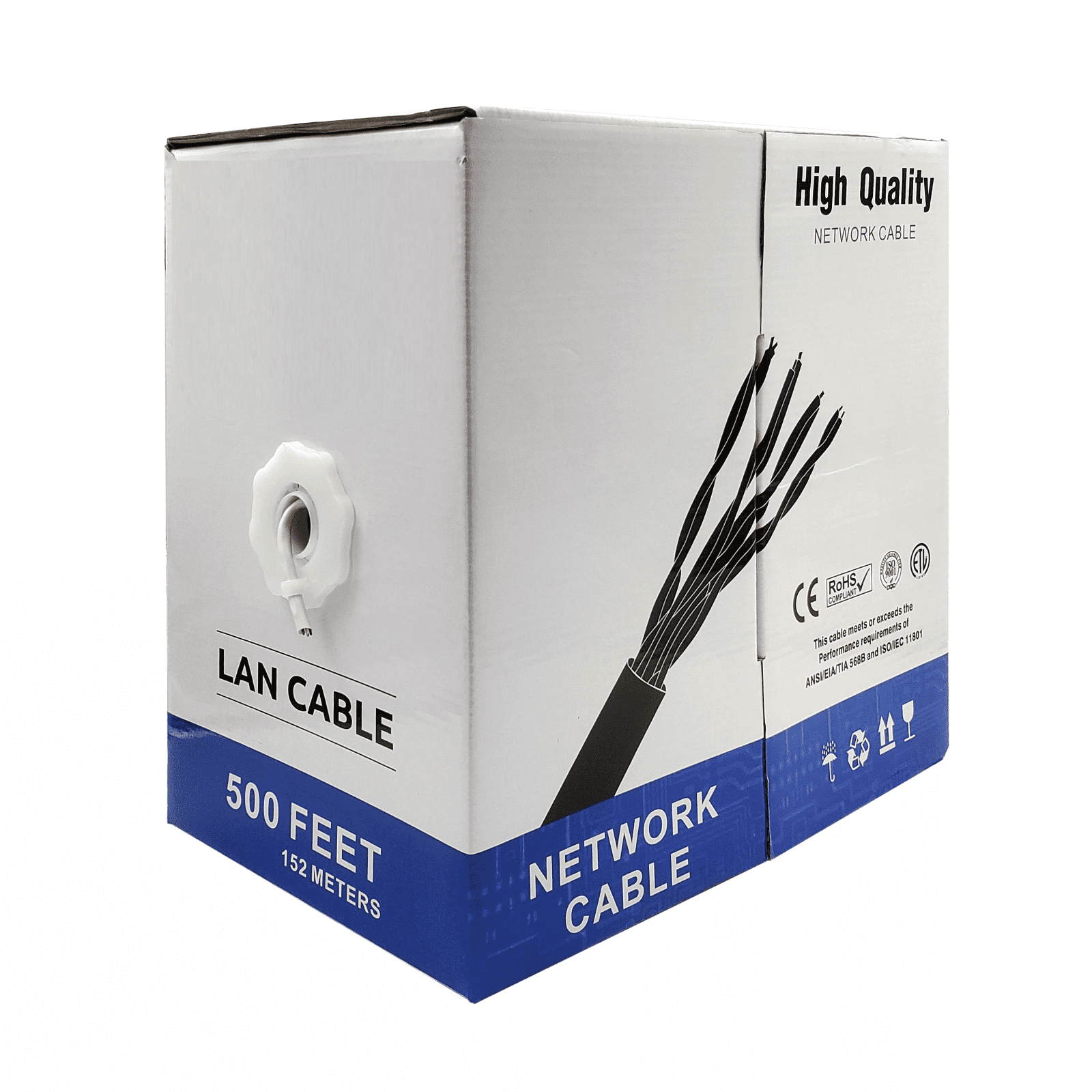 CAT6 500ft bulk Cable Pull Box LAN Ethernet Network Cable Wire UTP CCA ...