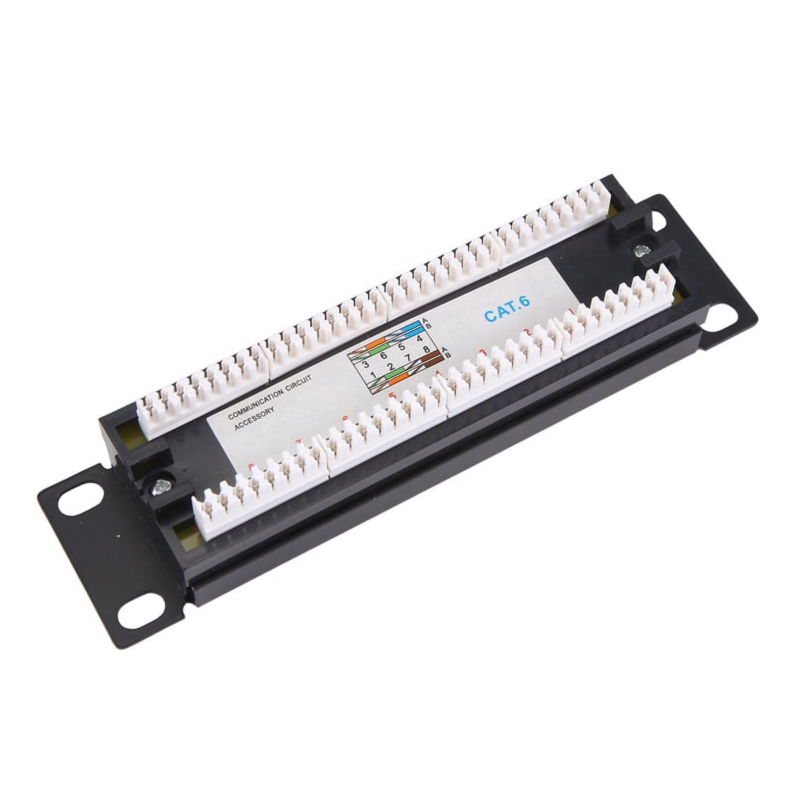 CAT6 8 Ports Patch Panel Rack Network 6.89 Inch 1U Rack Mount with RJ45 ...