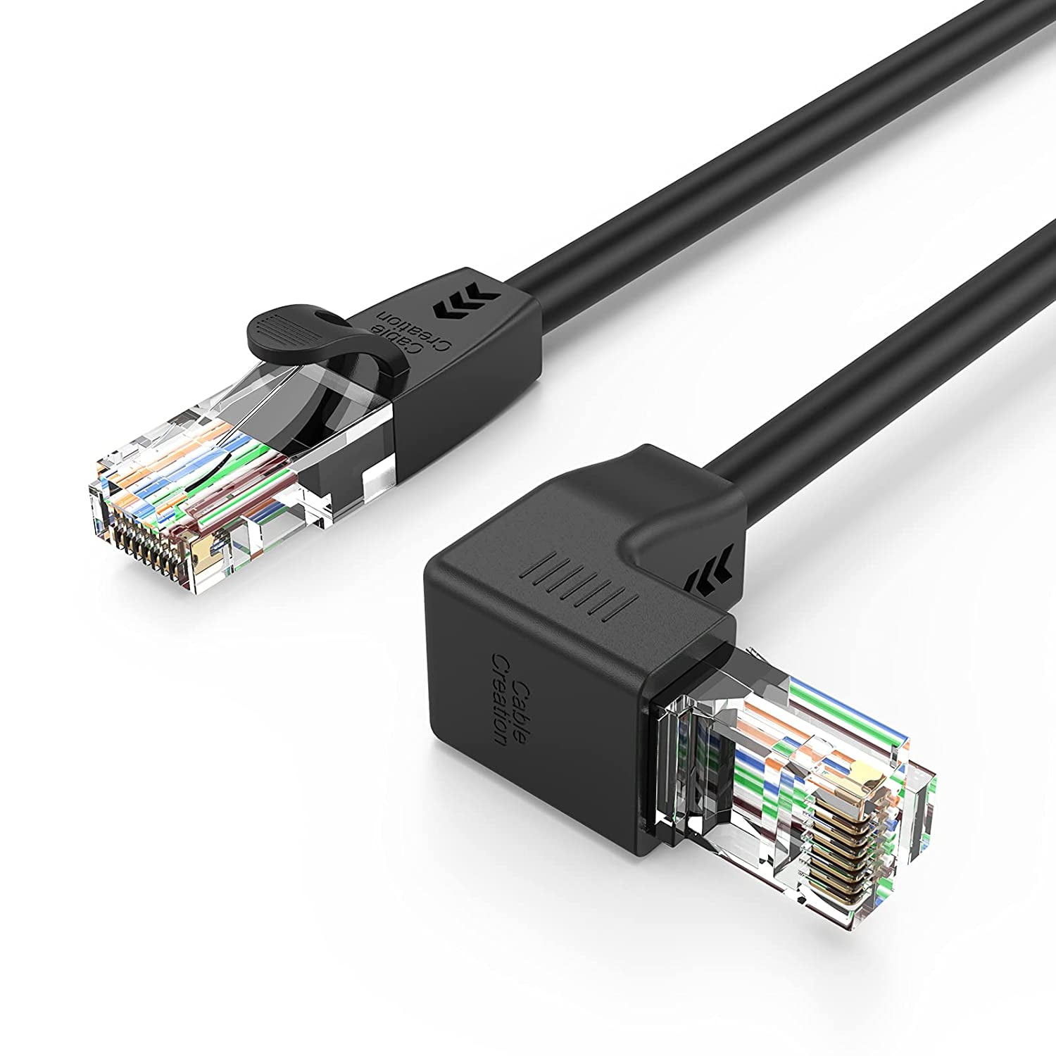CAT6 Ethernet Patch Cable RJ45 LAN Cable Gigabit Network Cord 90 Degree ...