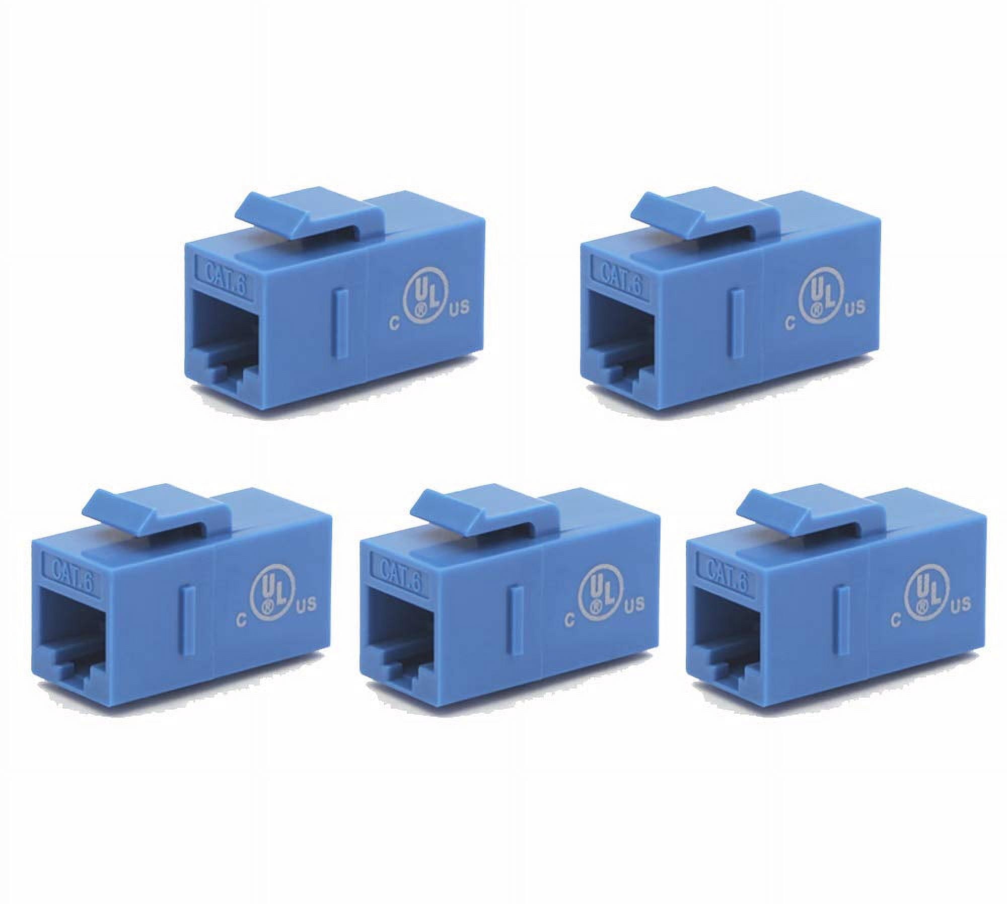 CAT6 Keystone Coupler UL Listed, RJ45 Female to Female Ethernet Insert ...