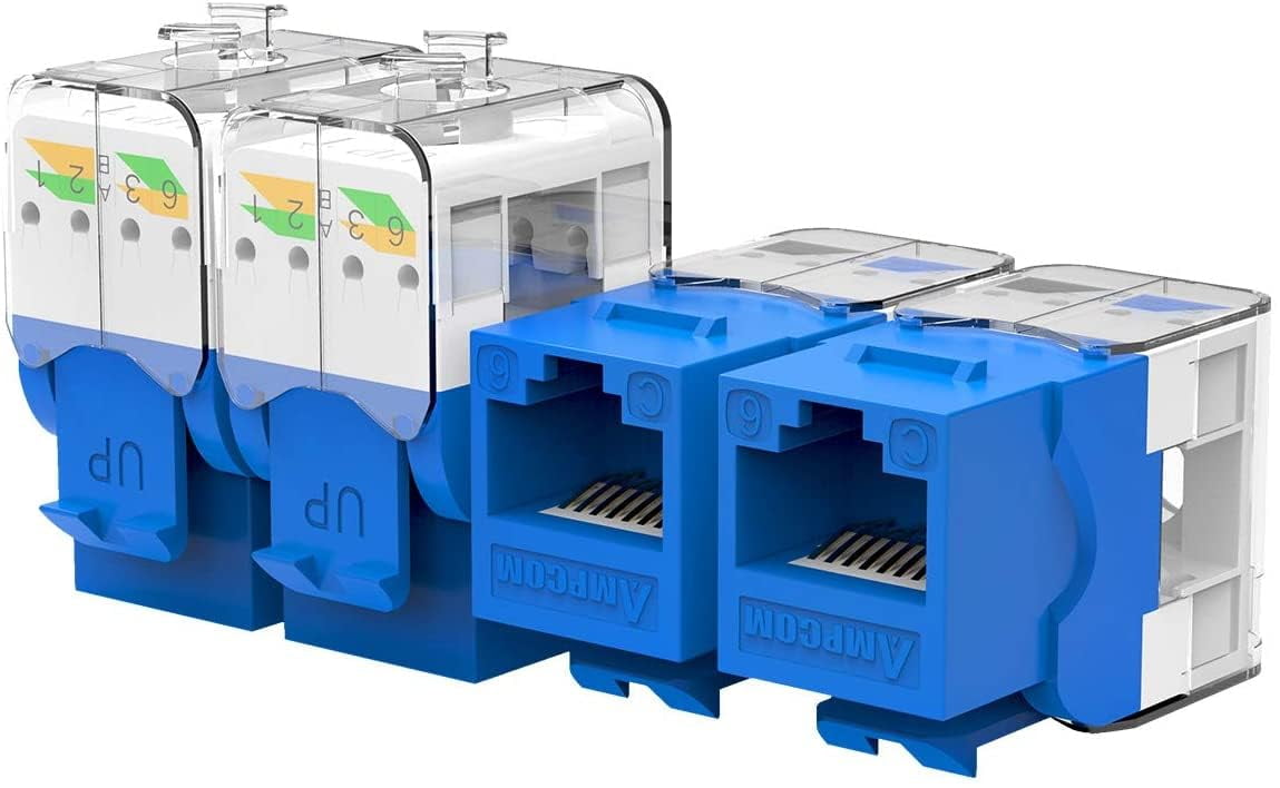 CAT6 Keystone Jack Tool-Less RJ45 UTP, No Punch-Down Tool Required ...