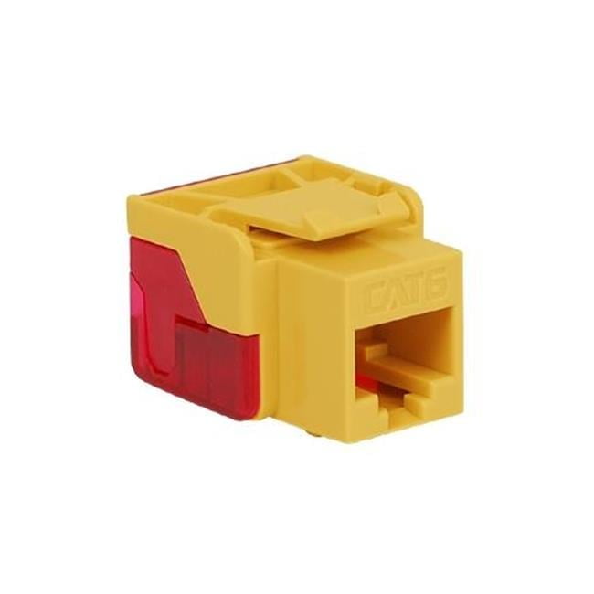 CAT6 Modular Connector Jack - Yellow - Walmart.com