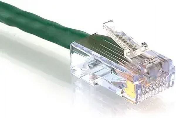 CAT6 Network Ethernet Cable, Solid Copper 23 AWG, RJ45 Pass Through ...