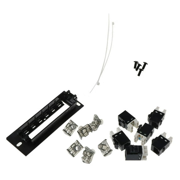 CAT6 Panel Wall Mount Rack Mount RJ45 Networking Adapter 6 Port ...