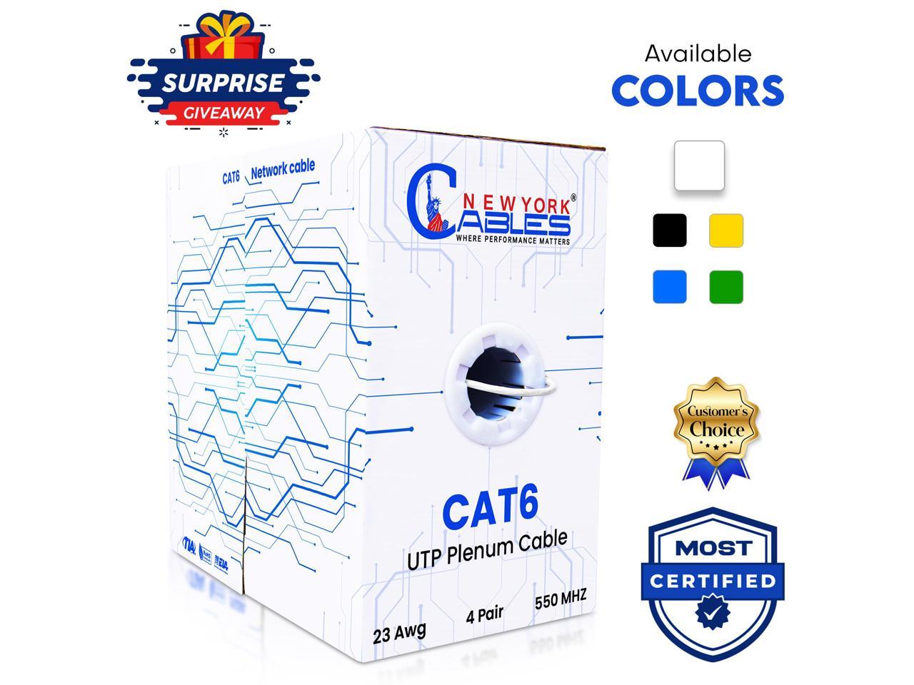 1000FT BULK CLEARLINKS CAT6 WHITE PVC STRANDED 550MHZ UTP - Walmart.com