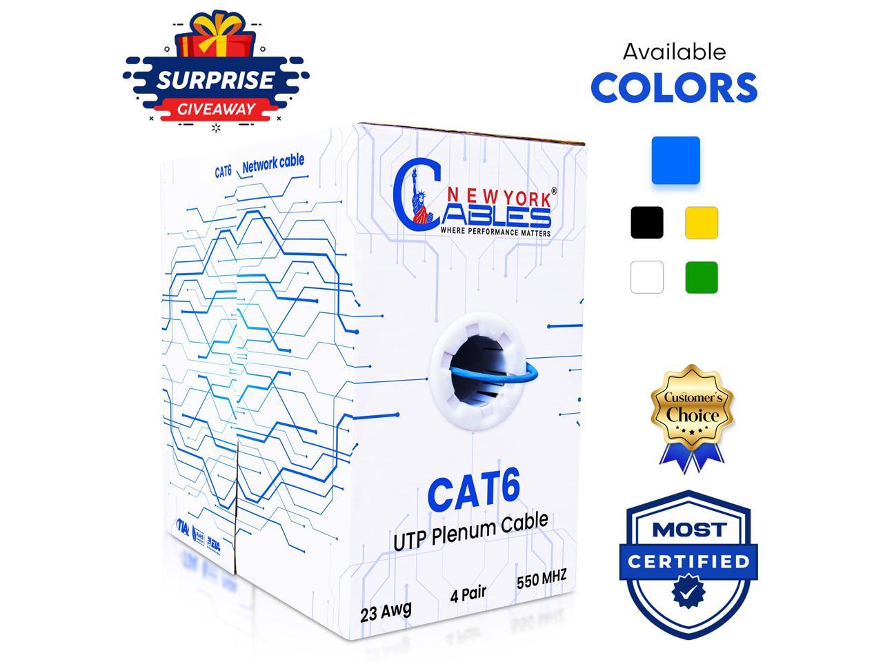 1000FT BULK CAT6 BLACK PVC STRANDED 550MHZ UTP - Walmart.com