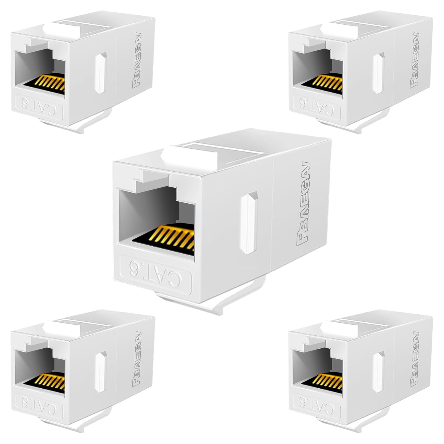 CAT6 RJ45 Keystone Couplers,5 Pack UTP Ethernet Keystone Jack Female to ...