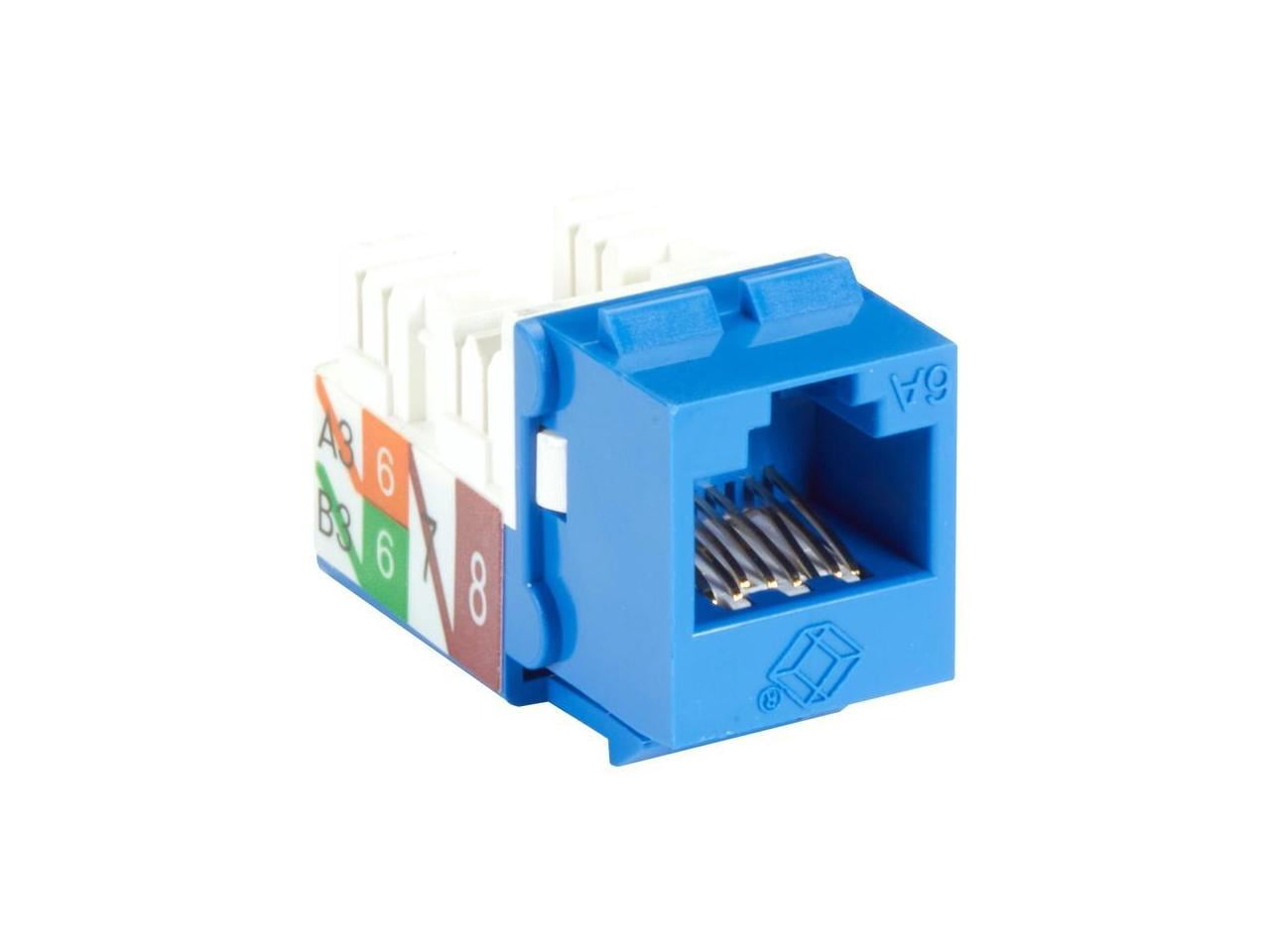 CAT6A KEYSTONE JACK - UNSHIELDED, RJ-45, BLUE, GSA, TAA, 45 DAY ...