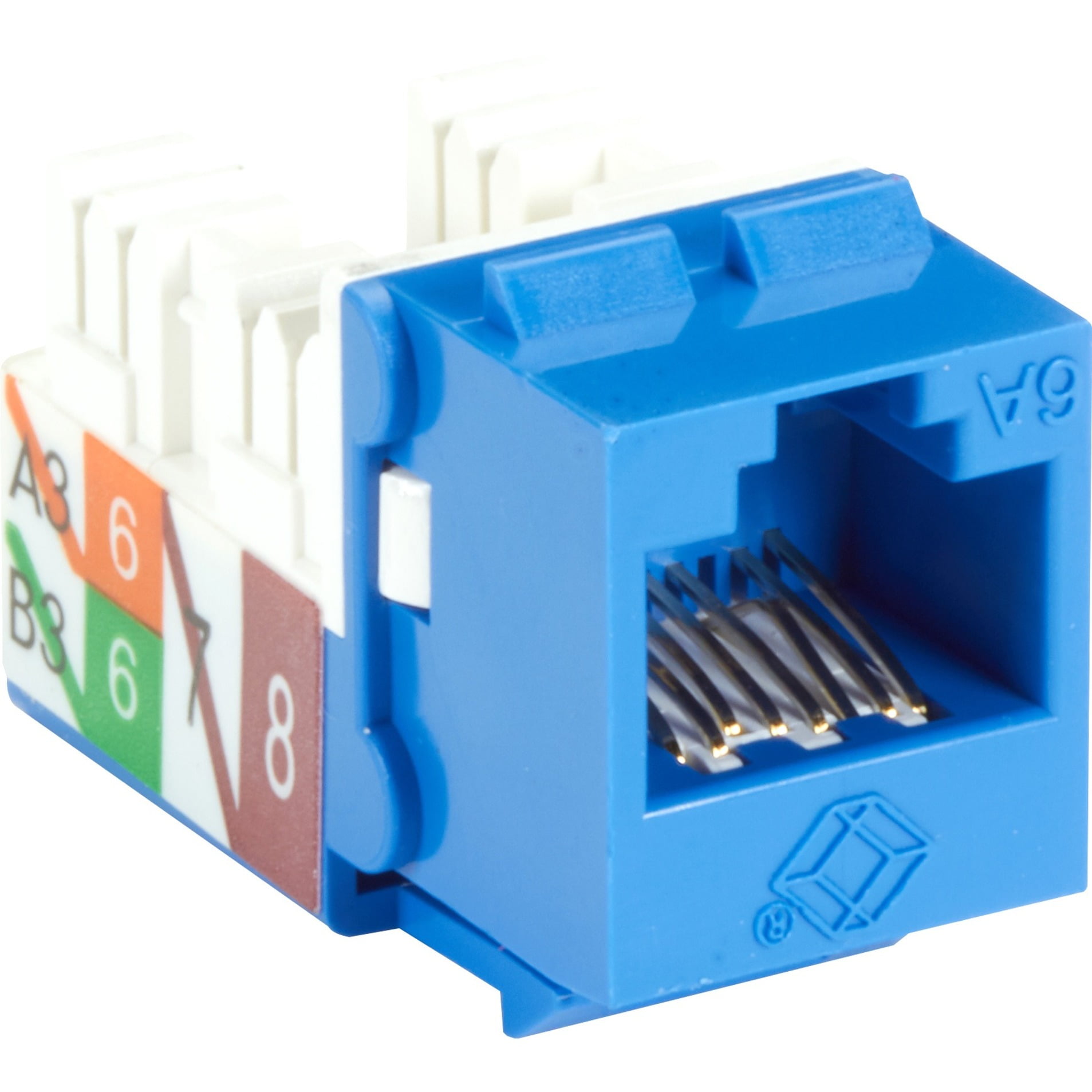 Black Box GigaTrue 2 CAT6A Keystone Jack Unshielded RJ45 Blue - Walmart.com