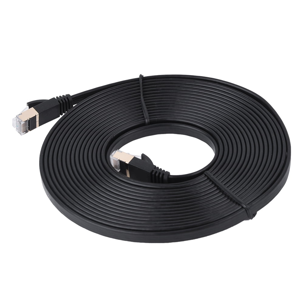 CAT7 RJ45 600MHz Patch Shielded Lan Network Cable Flat Ethernet Cord 5m ...