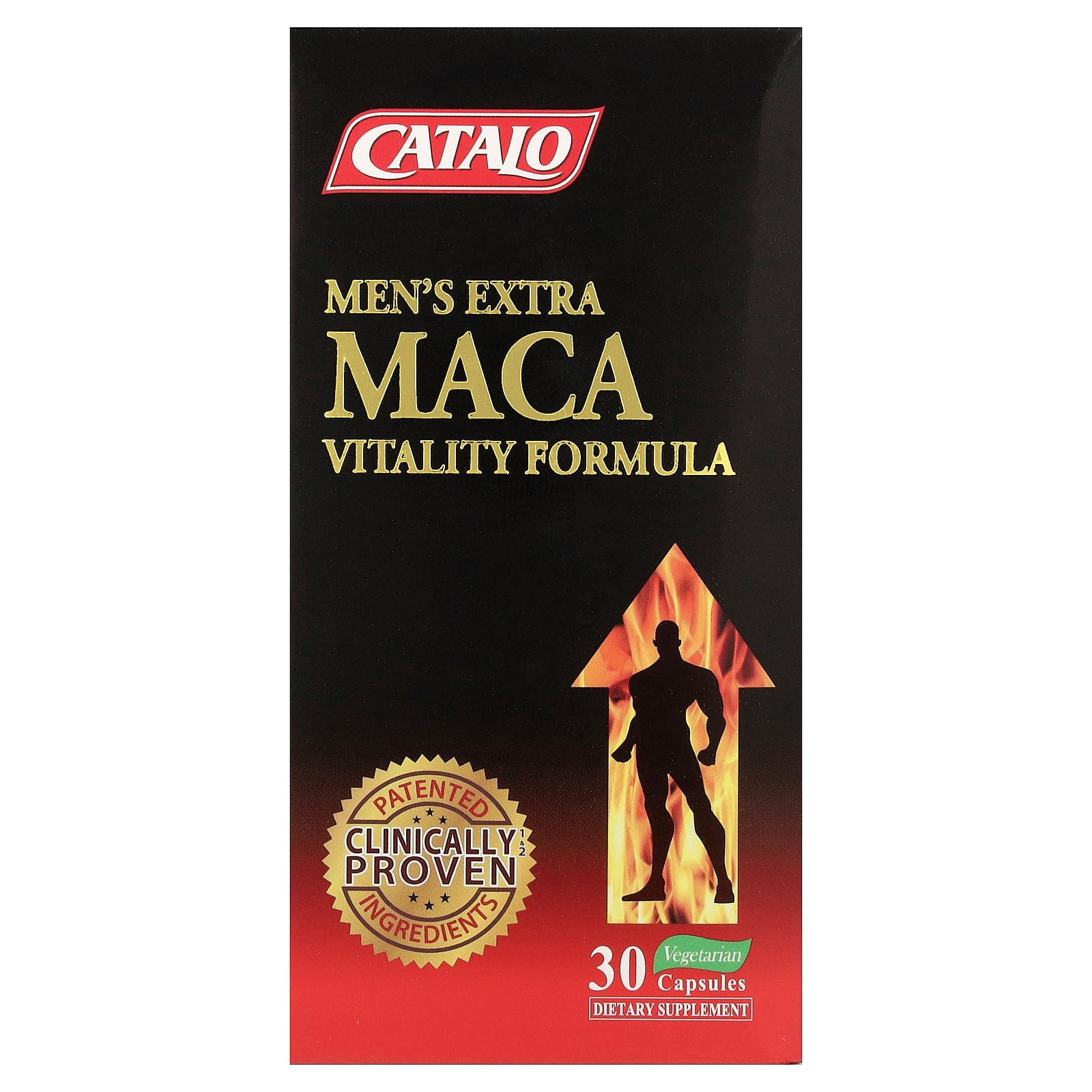 CATALO Men's Extra Maca Vitality Formula, 30 Vegetarian Capsules ...