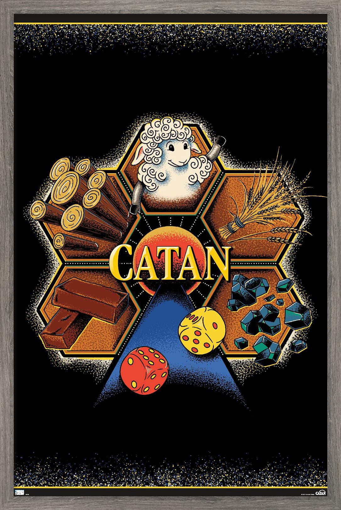 CATAN - Resources Wall Poster, 22.375" x 34", Framed - Walmart.com