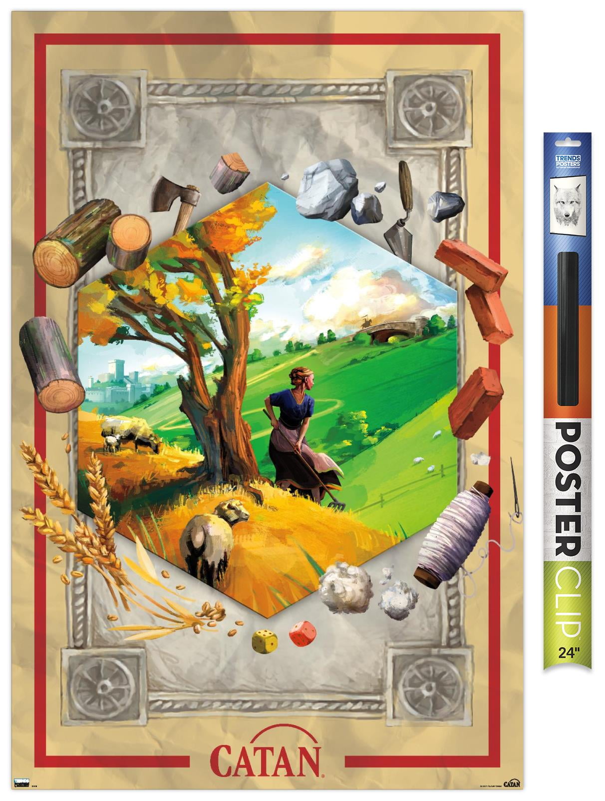 CATAN - Settlement Wall Poster, 22.375" x 34" - Walmart.com