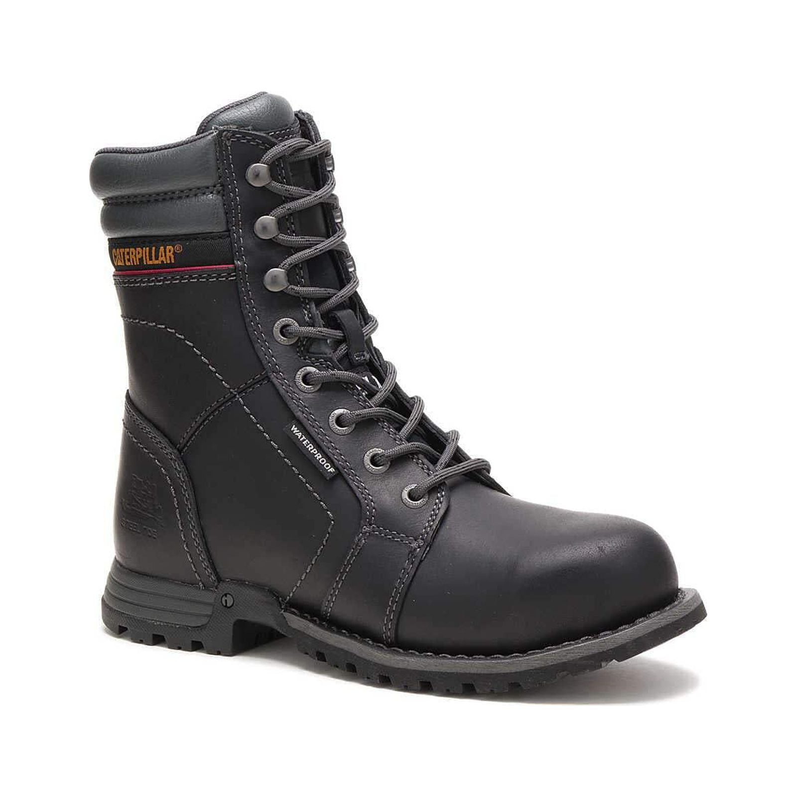 CATERPILLAR ECHO WATERPROOF STEEL TOE WOMEN WORK BOOT (P90899) IN BLACK ...