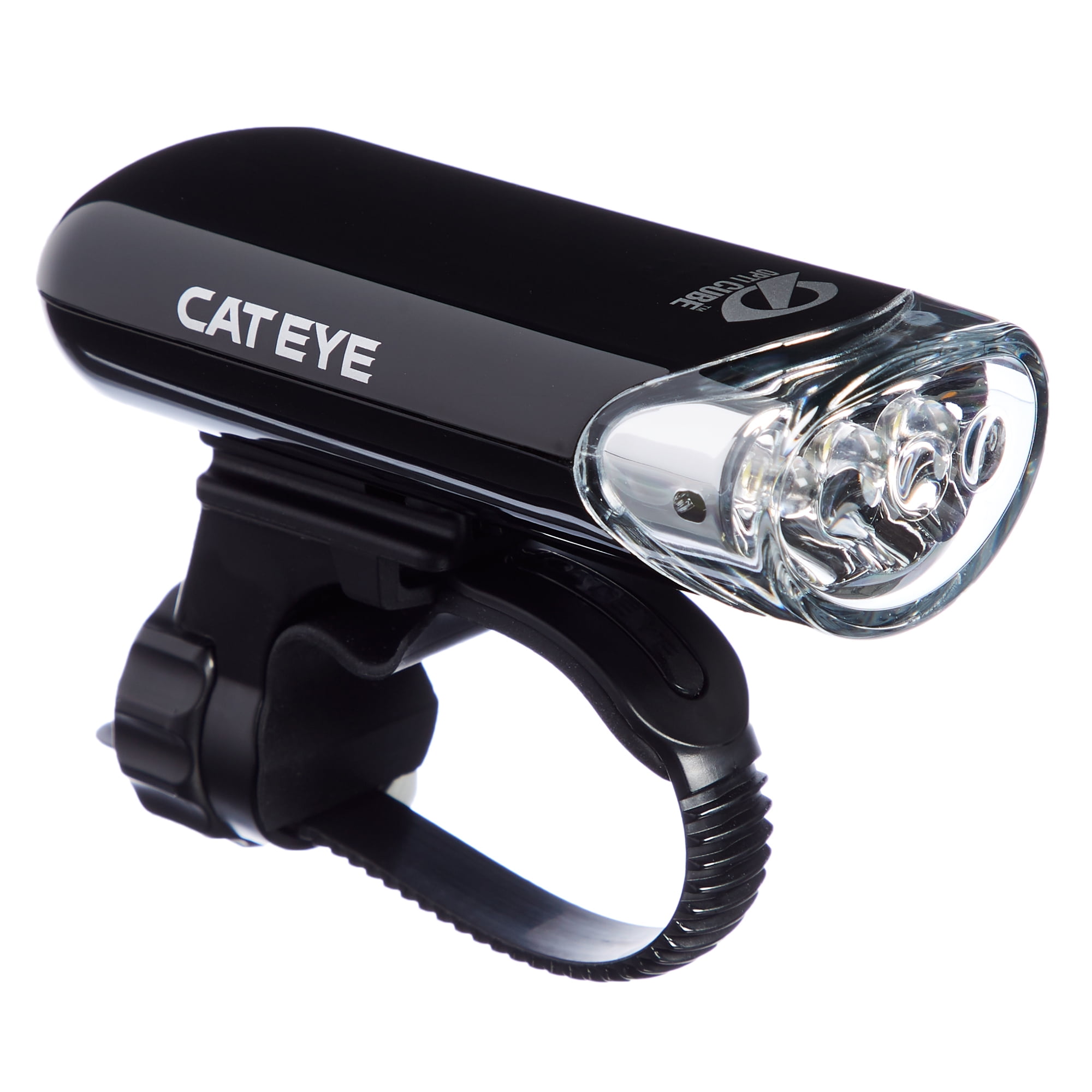 CatEye Bike Headlight - HL-EL135N Black, OptiCube, 3 LEDs, 150 CP, 80 ...