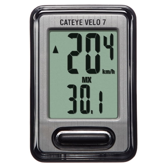 CATEYE Velo 7 Bike Computer with Auto Start/Stop, Pace Arrow, FlexTight ...