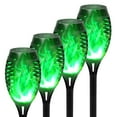 CATGOOD Solar Torch Lights, 4 Pack LED Flickering Flame, Waterproof ...