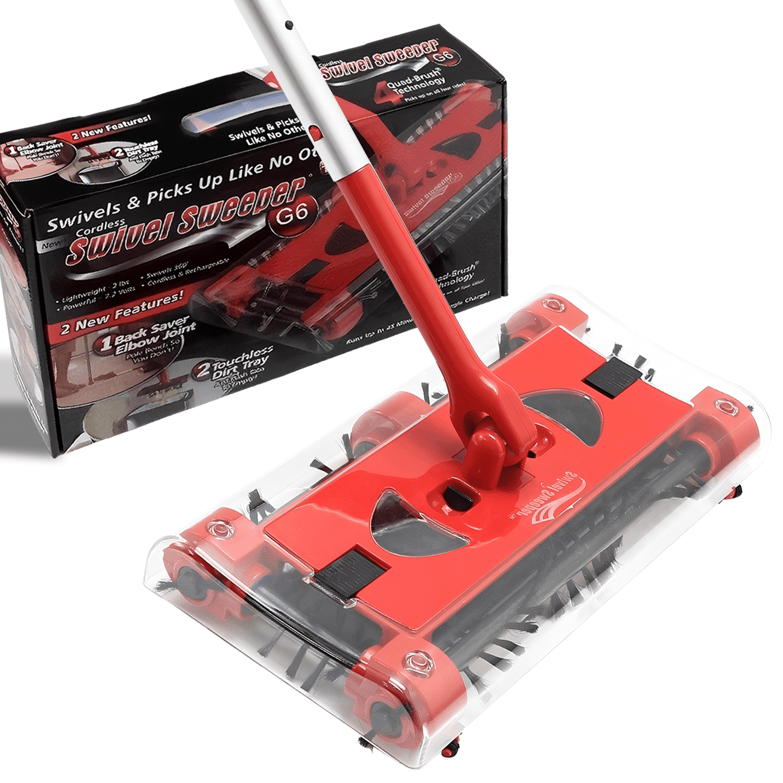 CATGOOD Compact Lightweight Manual Cordless Cleaning Floors Sweeper, 46 ...