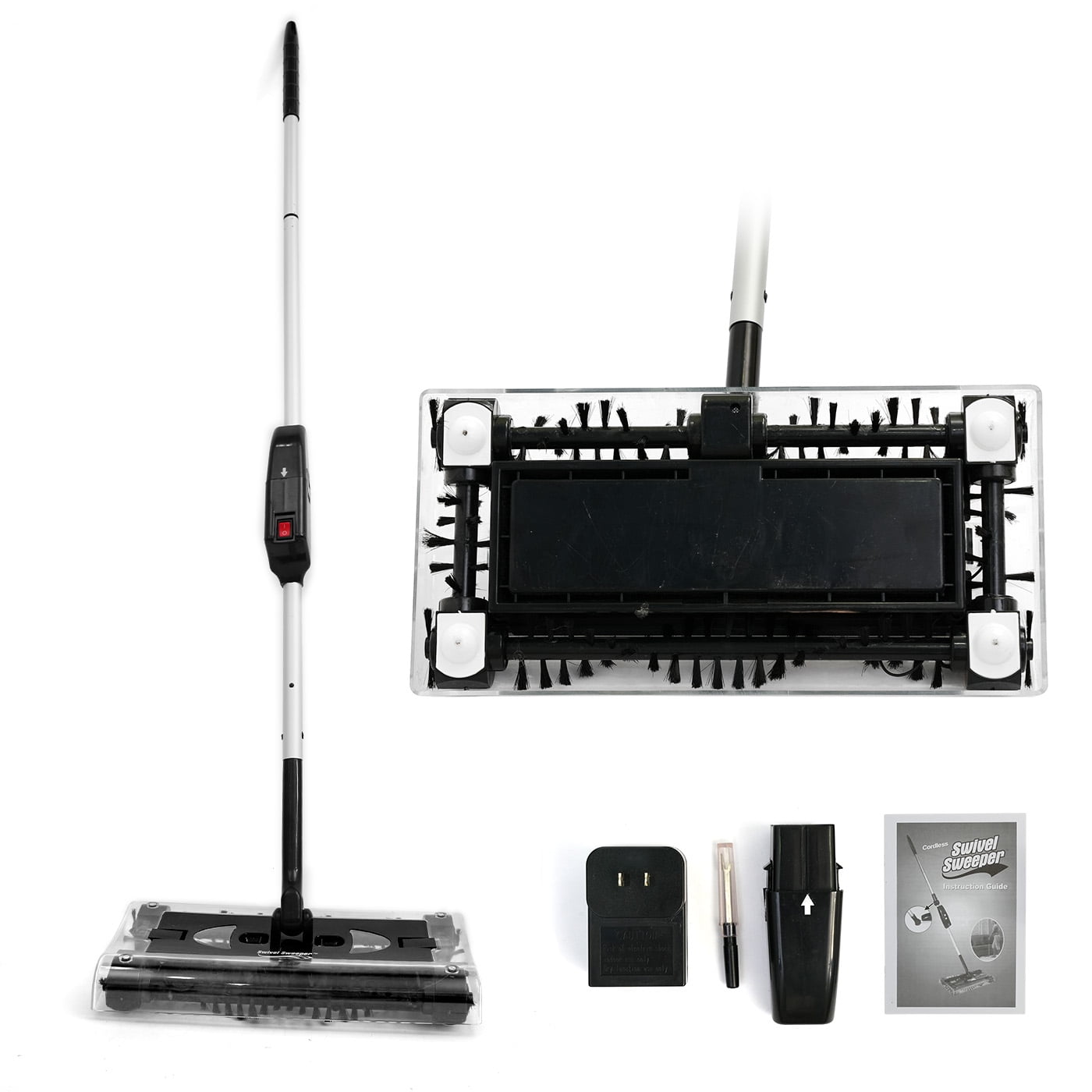 CATGOOD Cordless Rechargeable Floor & Carpet Sweeper, Manual Floor ...