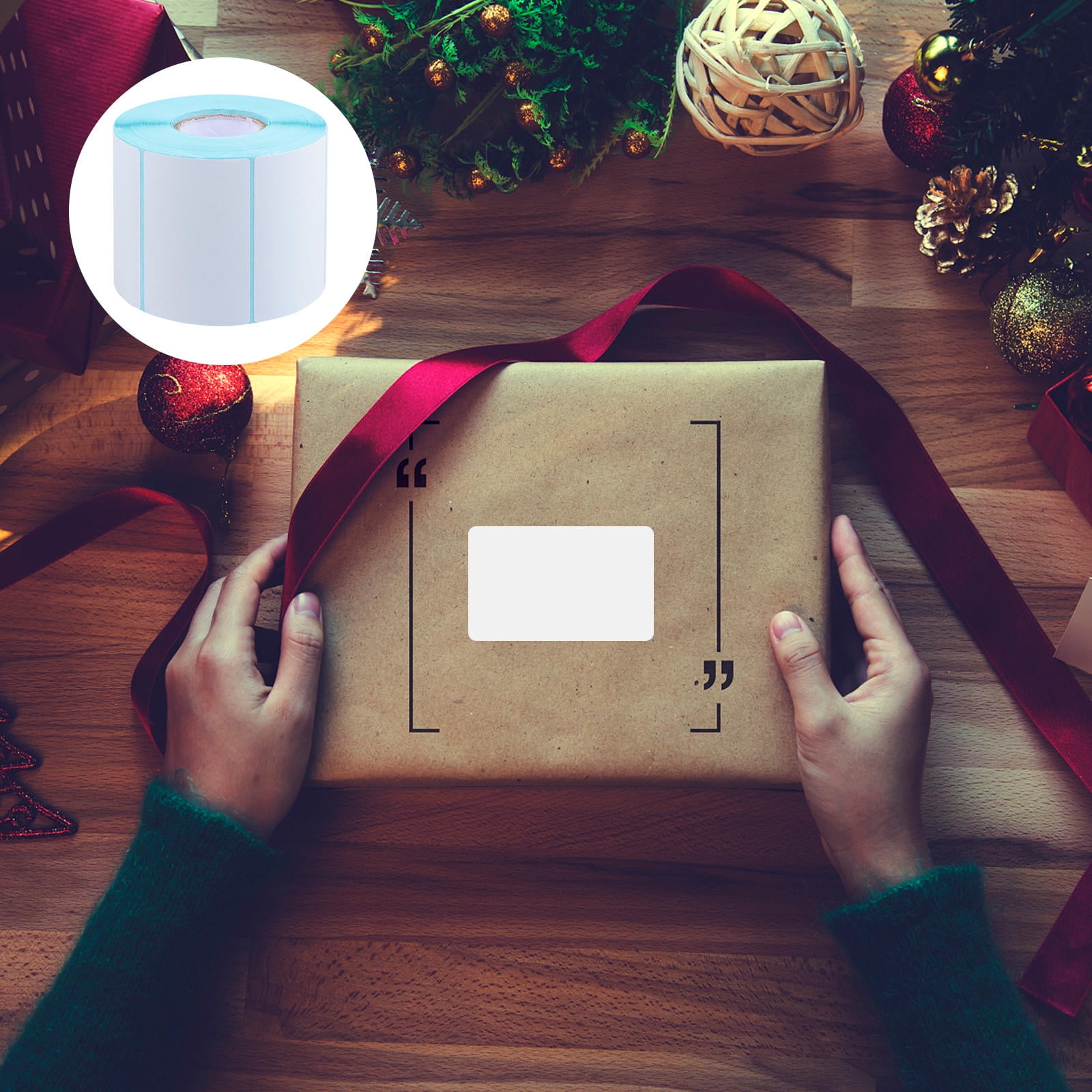 CATIEBYE 1 Roll Adhesive Material Writable Stickers Labels for Home ...