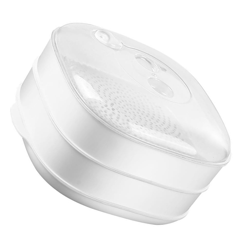 CATIEBYE Dumplings Steamer White Double Layer Steamer Made of Food ...