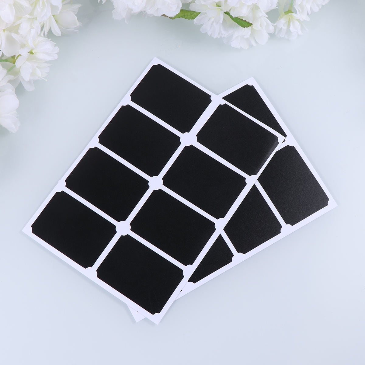 CATIEBYE 10 Sheets Erasable Chalkboard Stickers Black PVC for Classroom ...