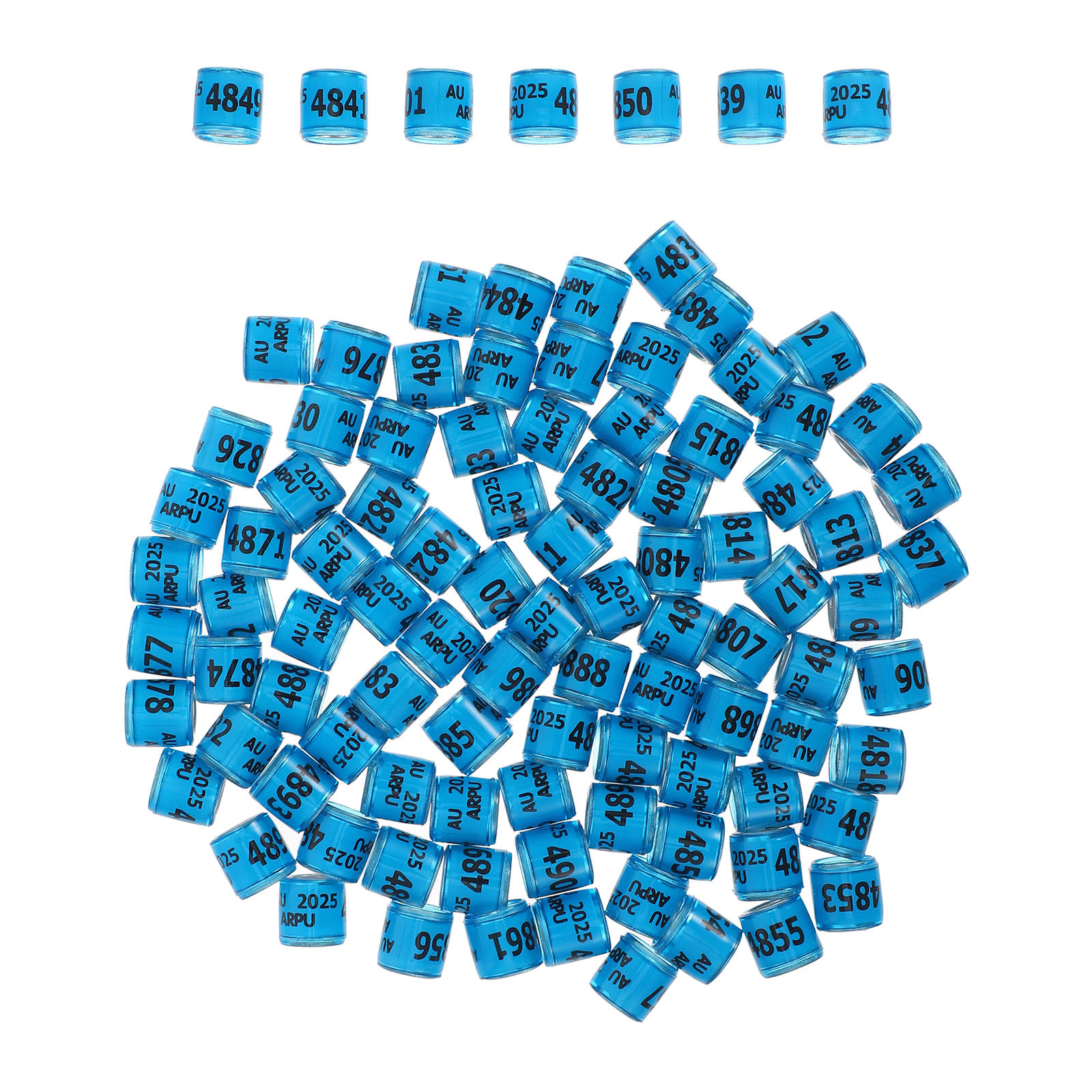 CATIEBYE 100Pcs Blue Pigeon Leg Rings For Identification And Tracking ...