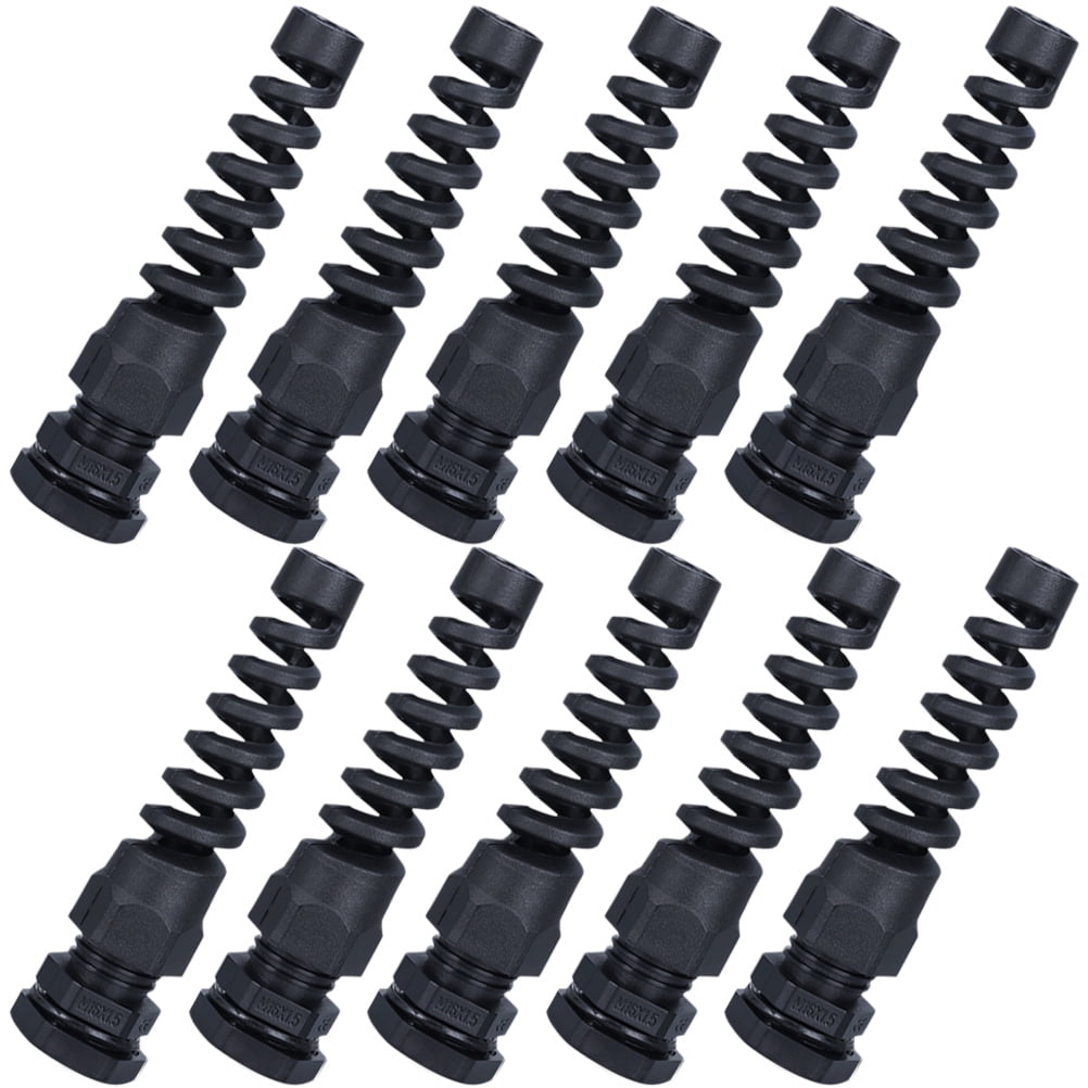 CATIEBYE 10Pcs Black Cable Gland Power Cord Strain Relief Joint for ...