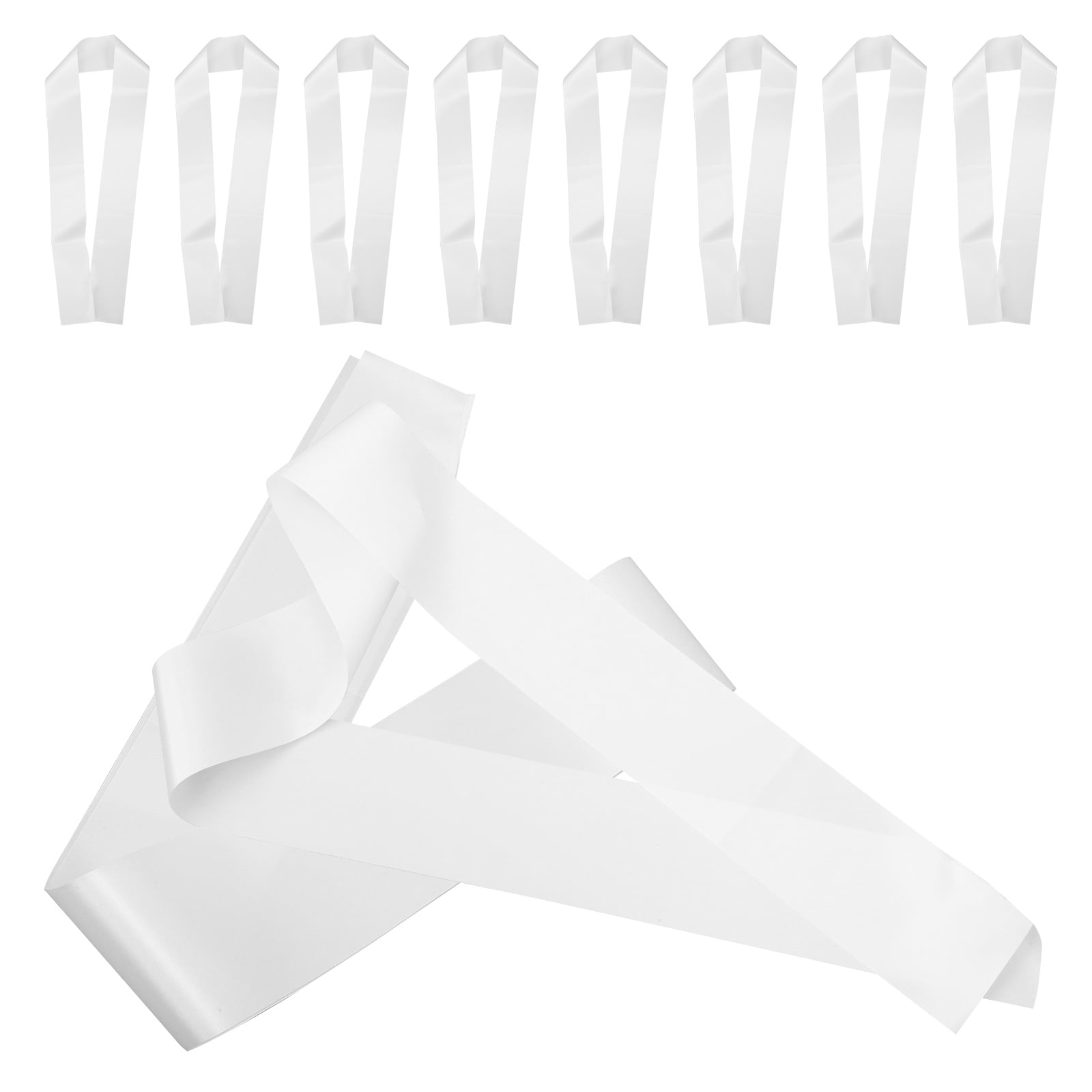 CATIEBYE 10Pcs Blank Sashes Plain Satin For Diy Design And ...