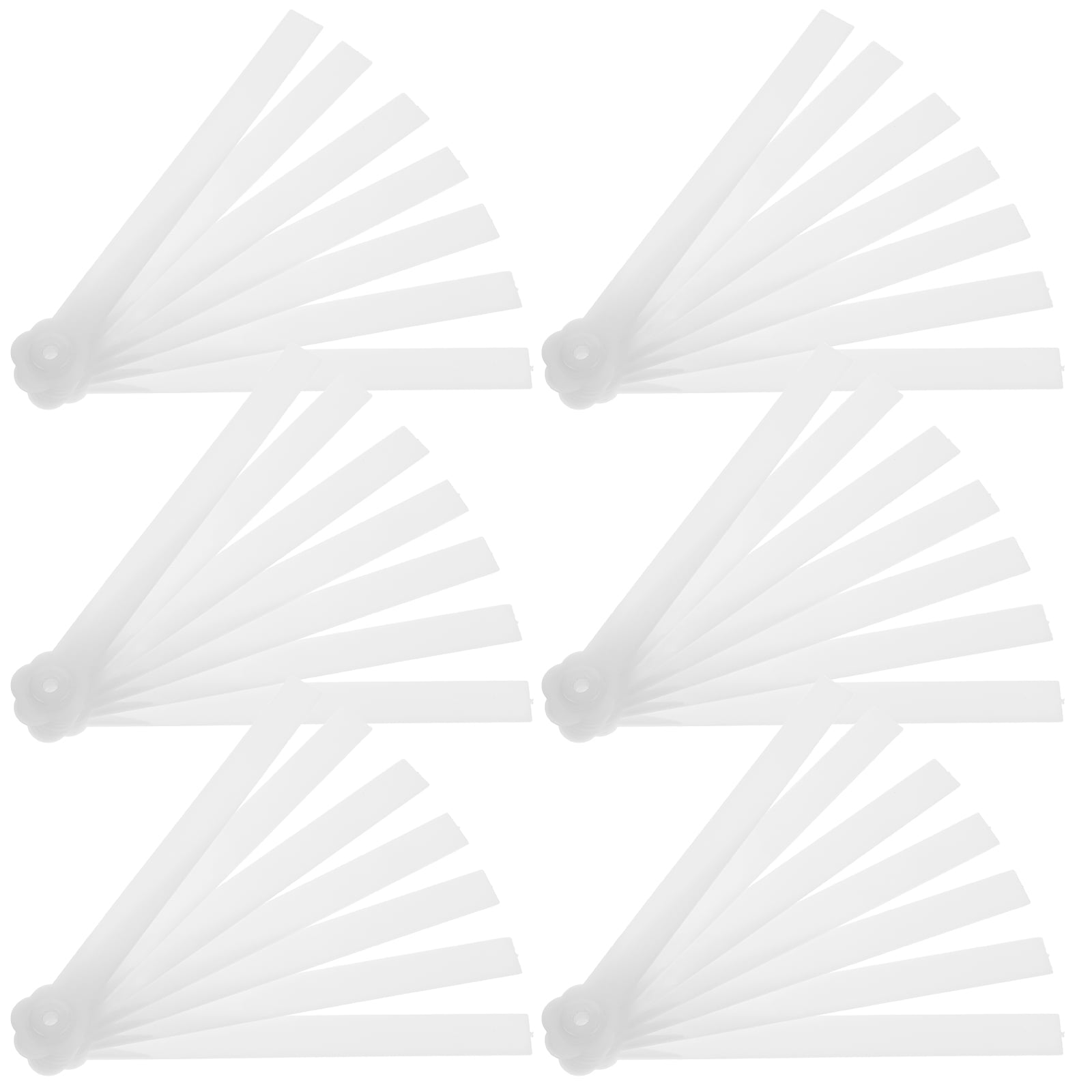 CATIEBYE 10pcs Ancient Fan Plastic Frames Easy to Carry White for Craft ...