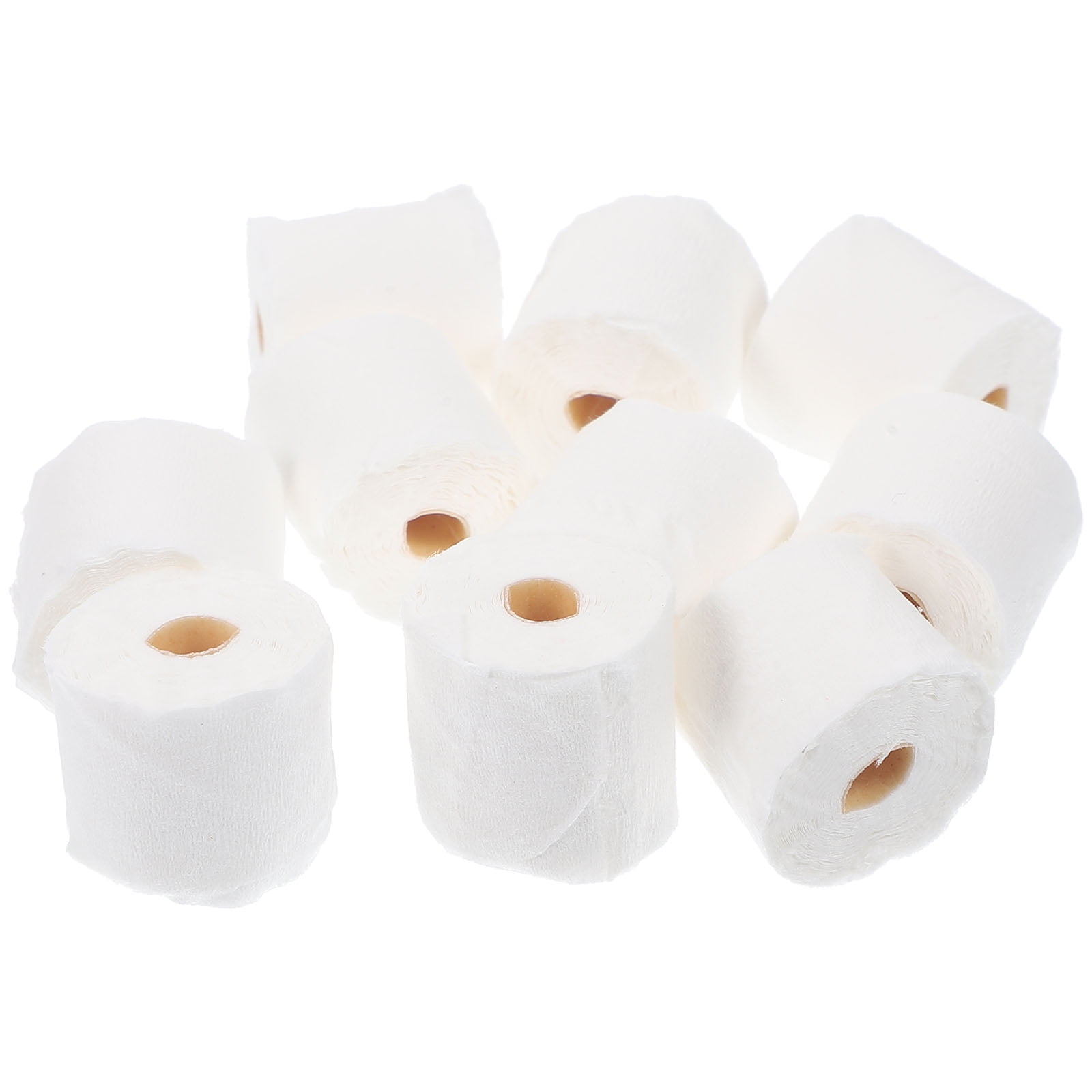 CATIEBYE 10Pcs Dollhouse Miniature Toilet Paper for Photography Prop ...