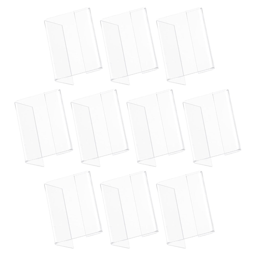 CATIEBYE 10Pcs Clear Acrylic L Shaped Sign Holders for Price Tags and ...