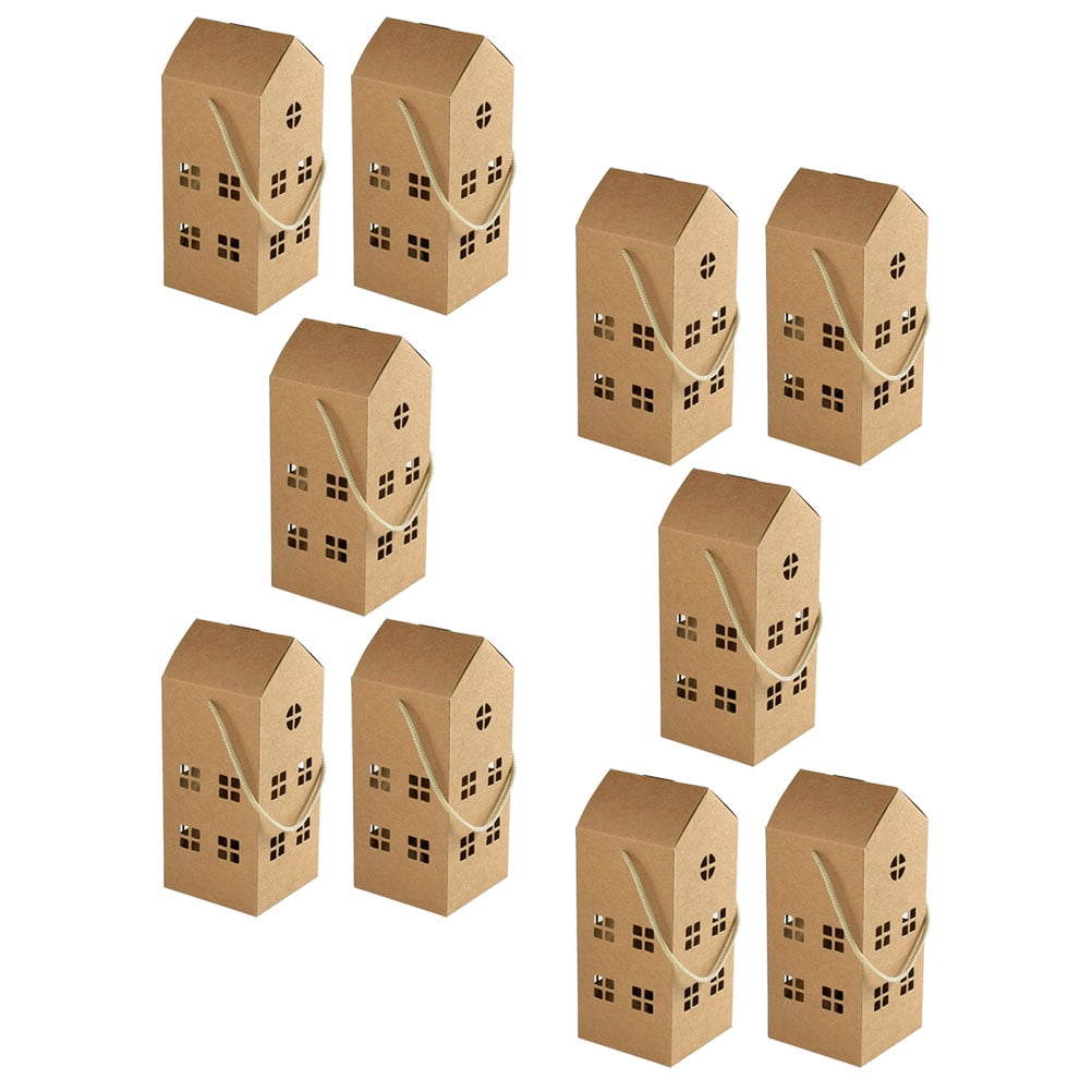 CATIEBYE 10Pcs House Shaped Paper Boxes for Festival and Wedding ...