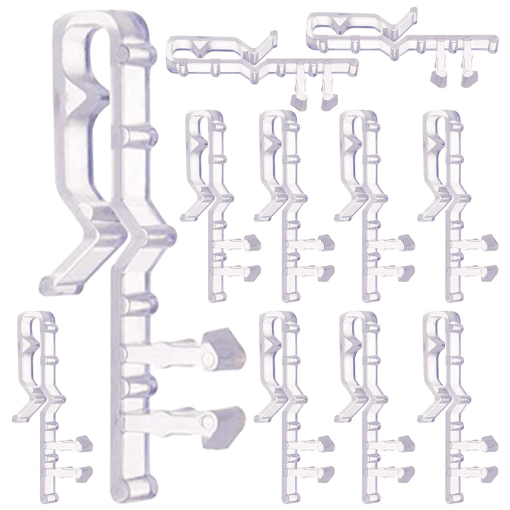 CATIEBYE 12Pcs Clear Blind Curtain Clips Simple Design For Vertical ...