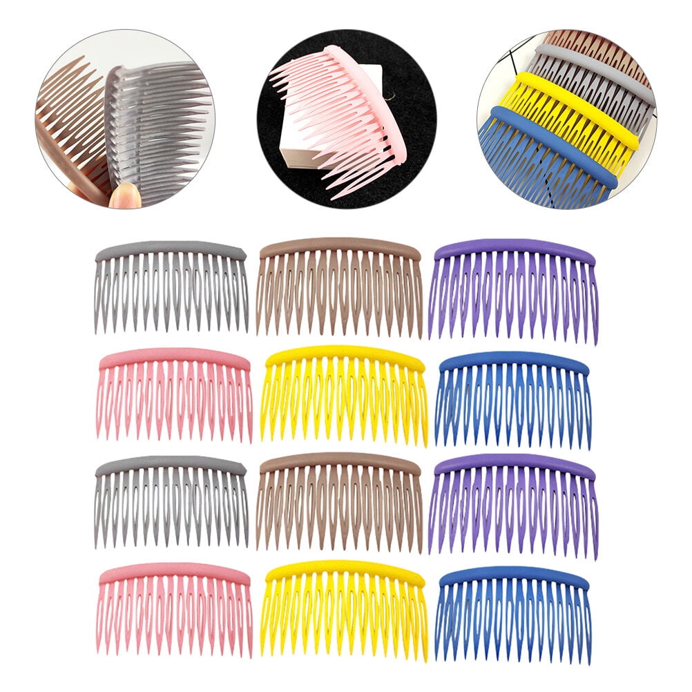 CATIEBYE 12Pcs Combs for Hair Stylist Plastic Resin Curved Arc Shape ...