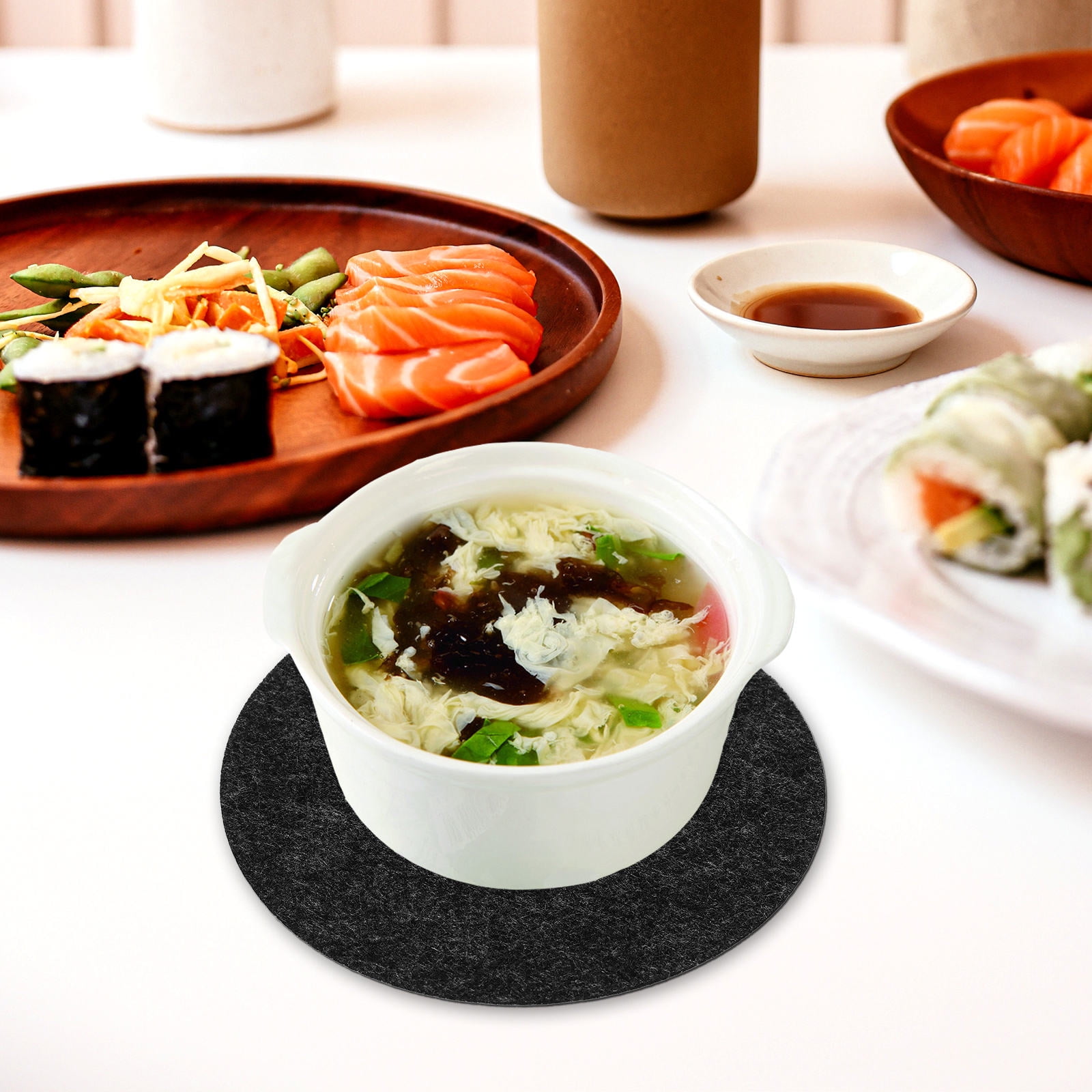 CATIEBYE Kitchenware Pan Divider Felt Plate Dividers Dark Grey 12Pcs 7 ...