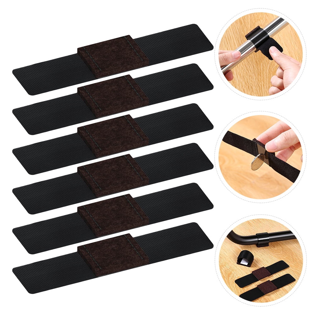 CATIEBYE 12Pcs U-shaped Black Fabric Chair Wrap-around Leg Furniture ...