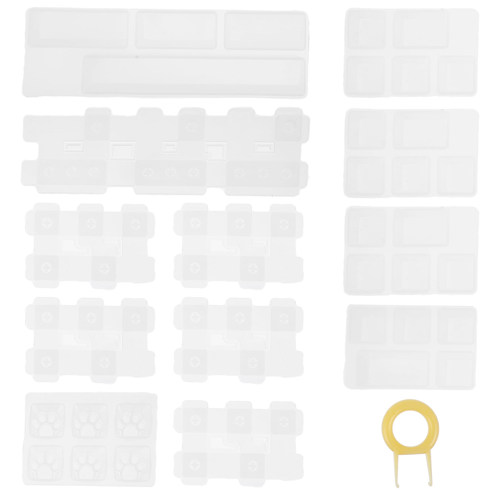CATIEBYE Keyboard Key Crystal Epoxy Molds Silicone White 13Pcs ...
