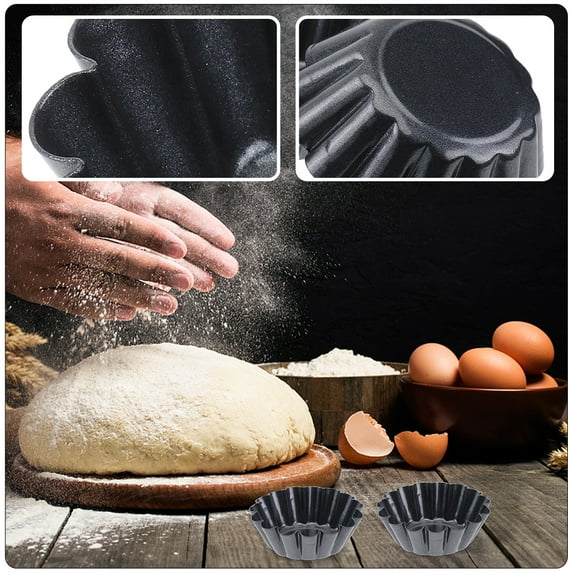 CATIEBYE 15Pcs NonStick Mini Cupcake Pans Carbon Steel Baking Mold for ...