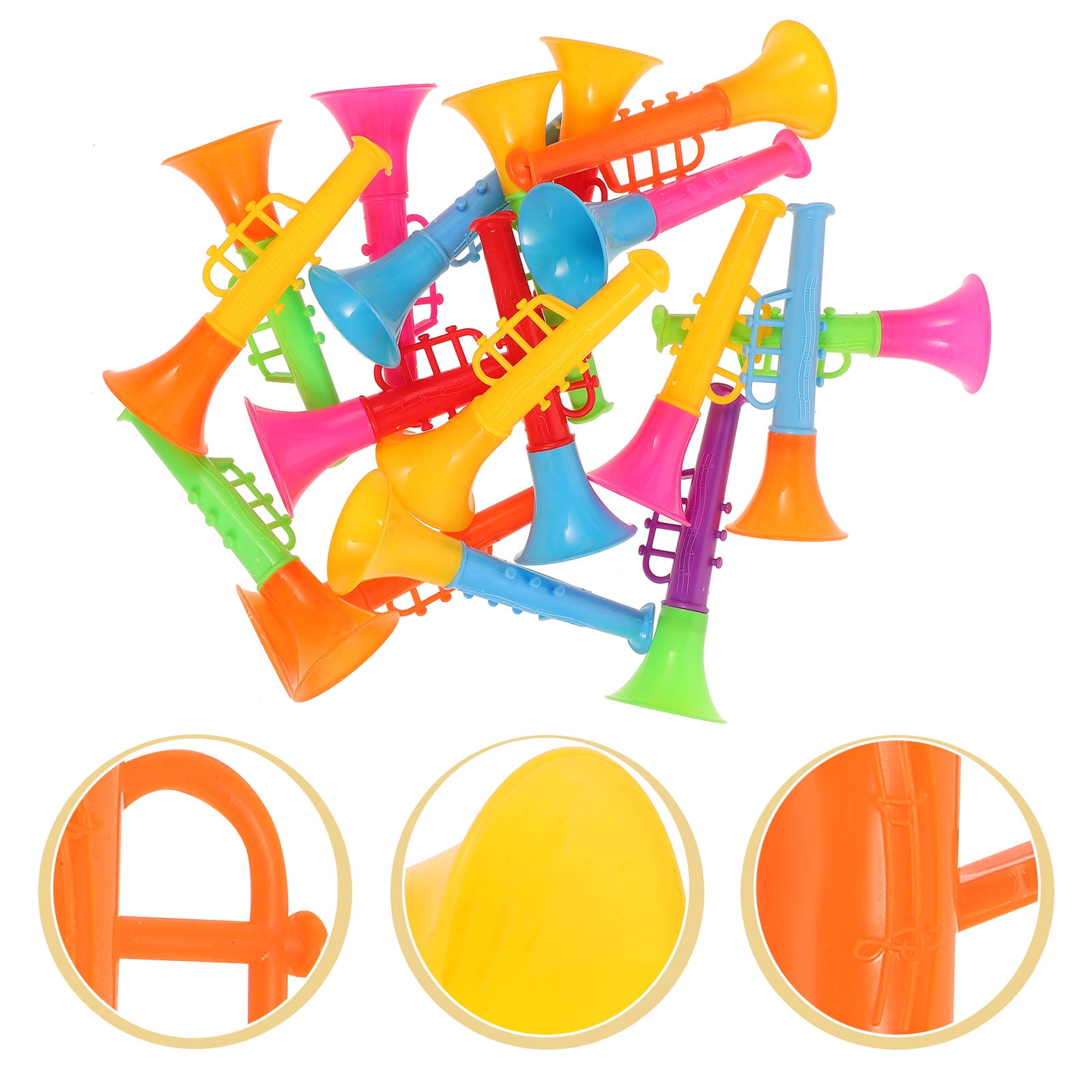 CATIEBYE 18Pcs Plastic Trumpets for Childrens Musical Instrument Horn ...