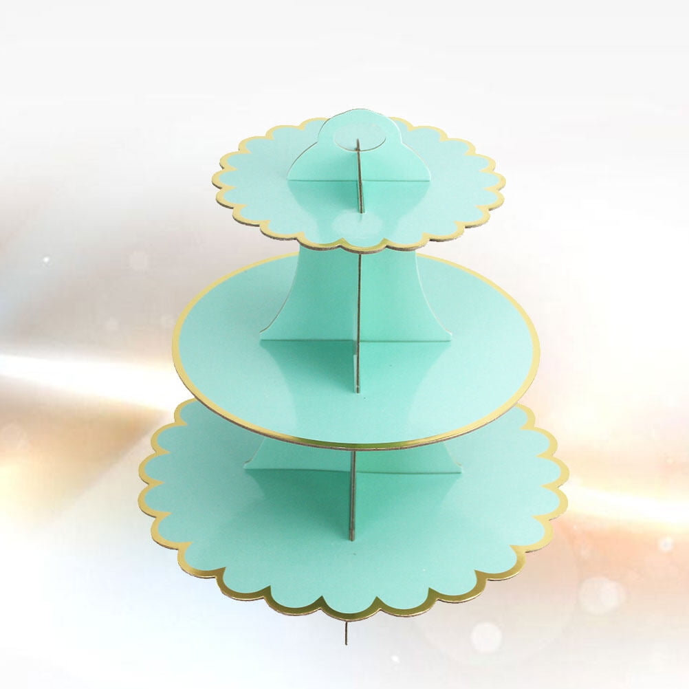 CATIEBYE 1Pack 11.4x11.4x13.8in Three-tier Cake Display Stand with ...