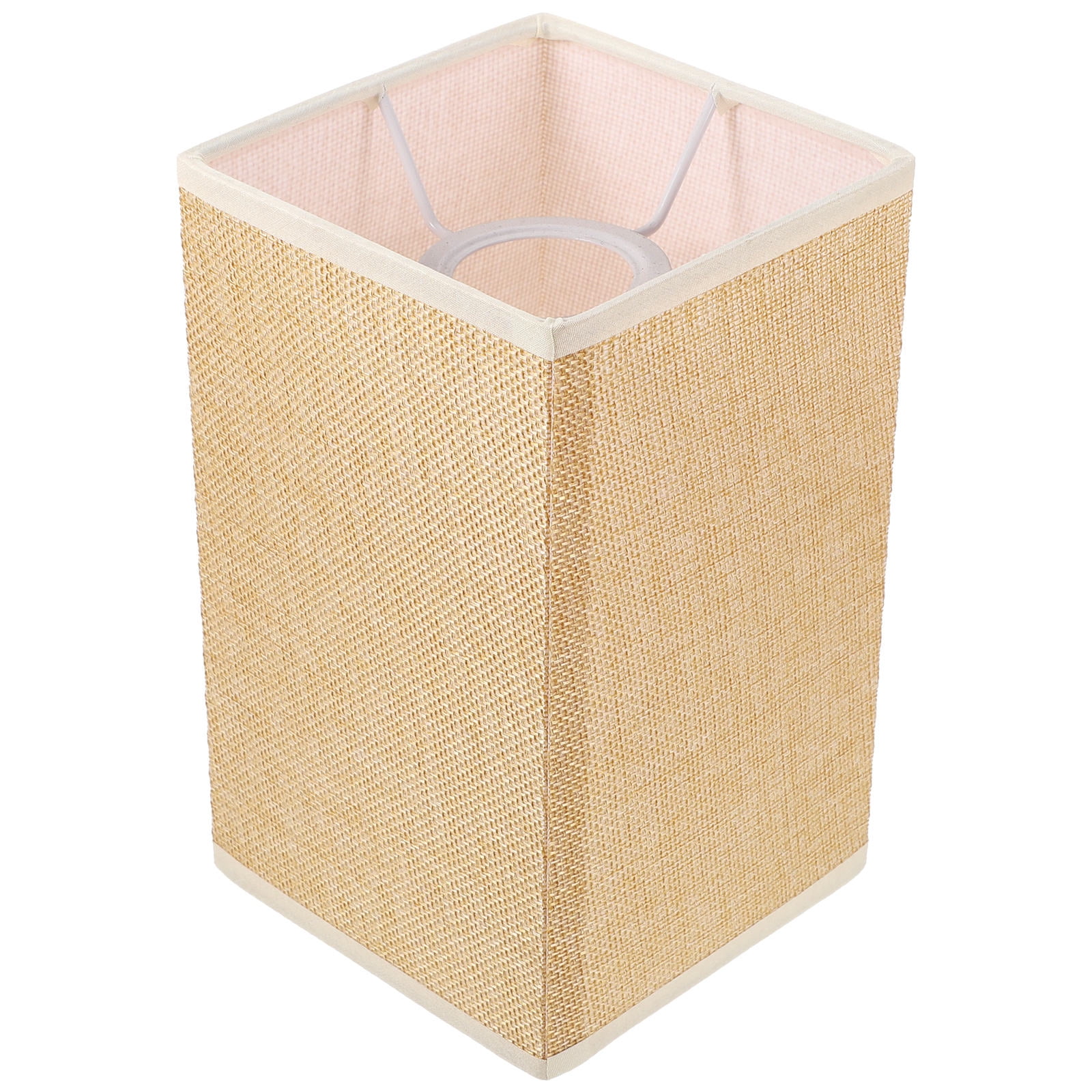 CATIEBYE 1Pack Beige Cloth Metal Simple Round Table Lamp .9x4.7x4.7in ...