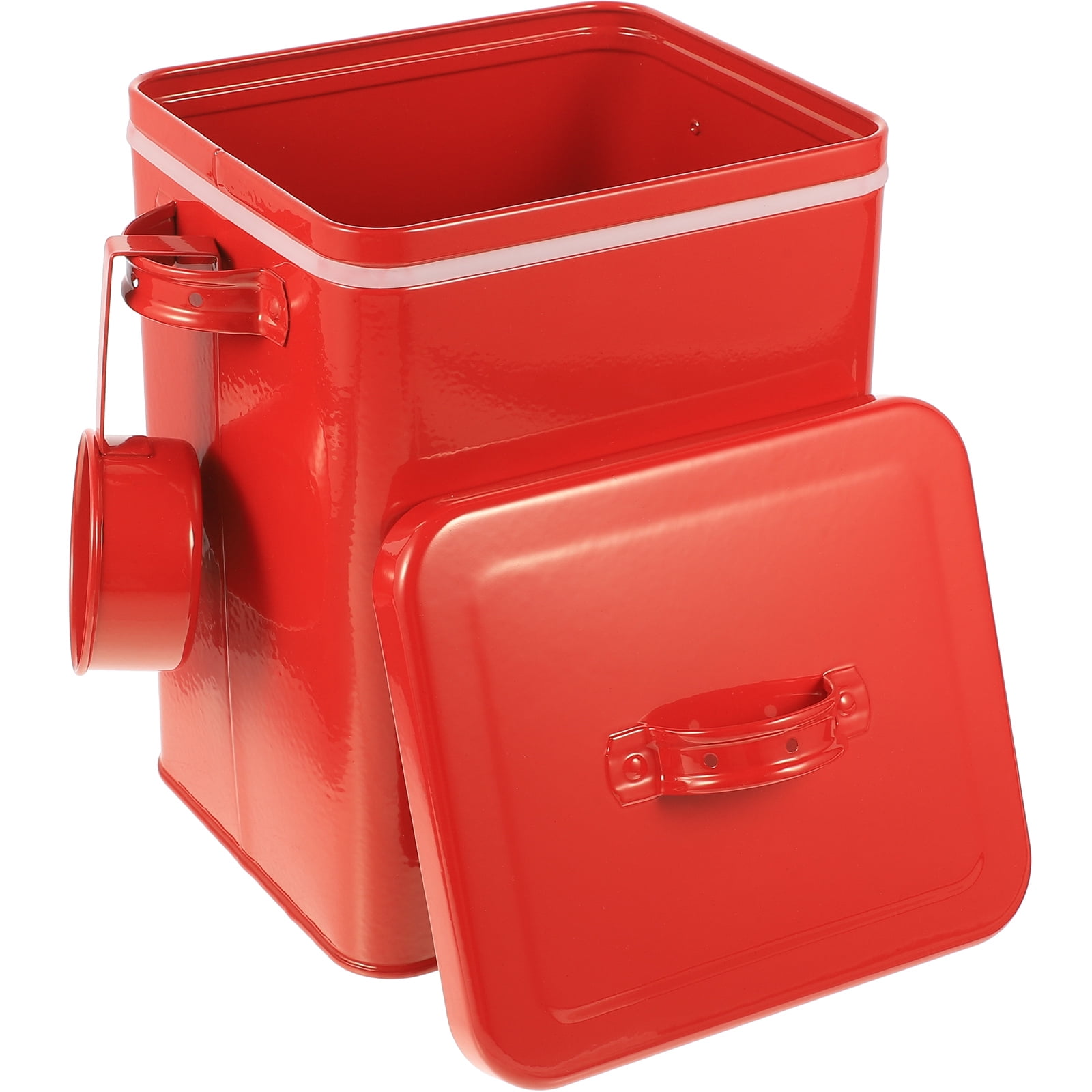CATIEBYE Red Iron Food Canister for Kitchen Storage with Airtight Seal ...