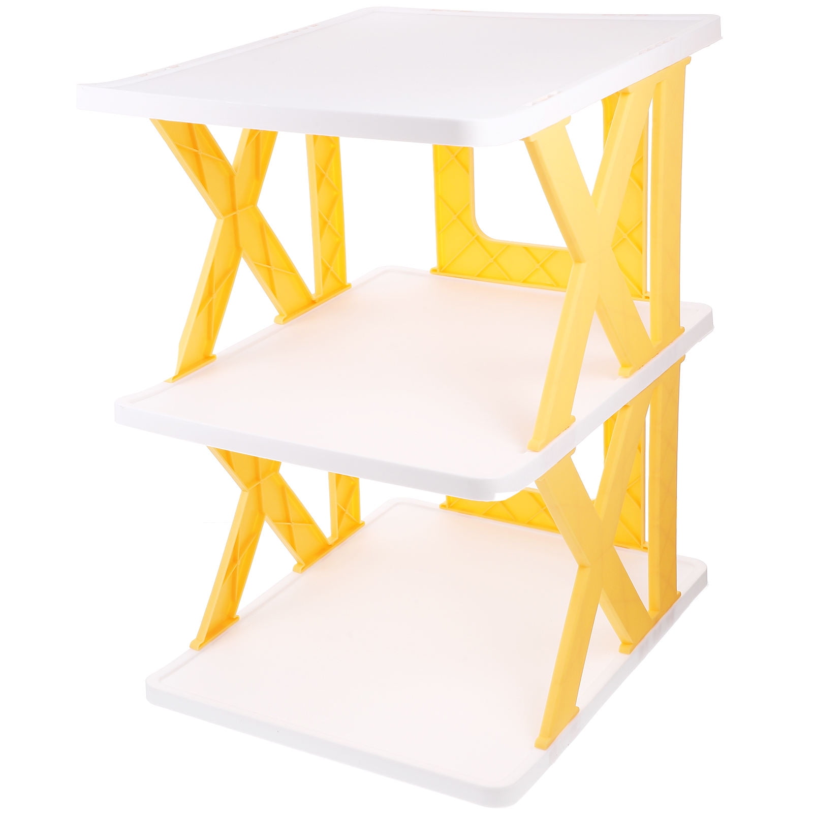 CATIEBYE 1Pack Shoe Shelving Yellow Plastic Rectangular for Home ...