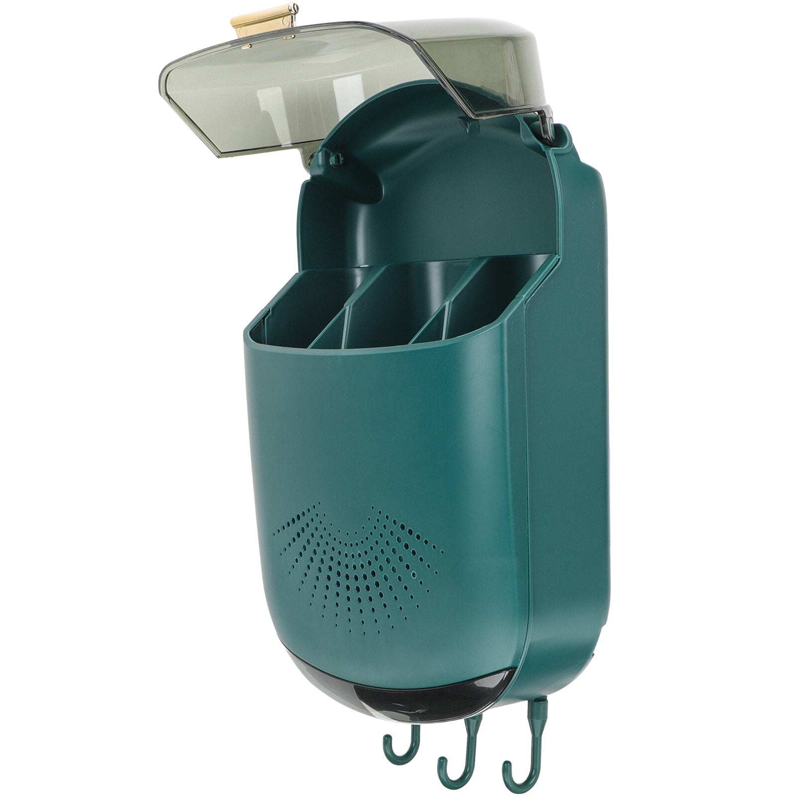 CATIEBYE 1Pack Wall Mounted Chopsticks Stand Green ABS PC with Water ...